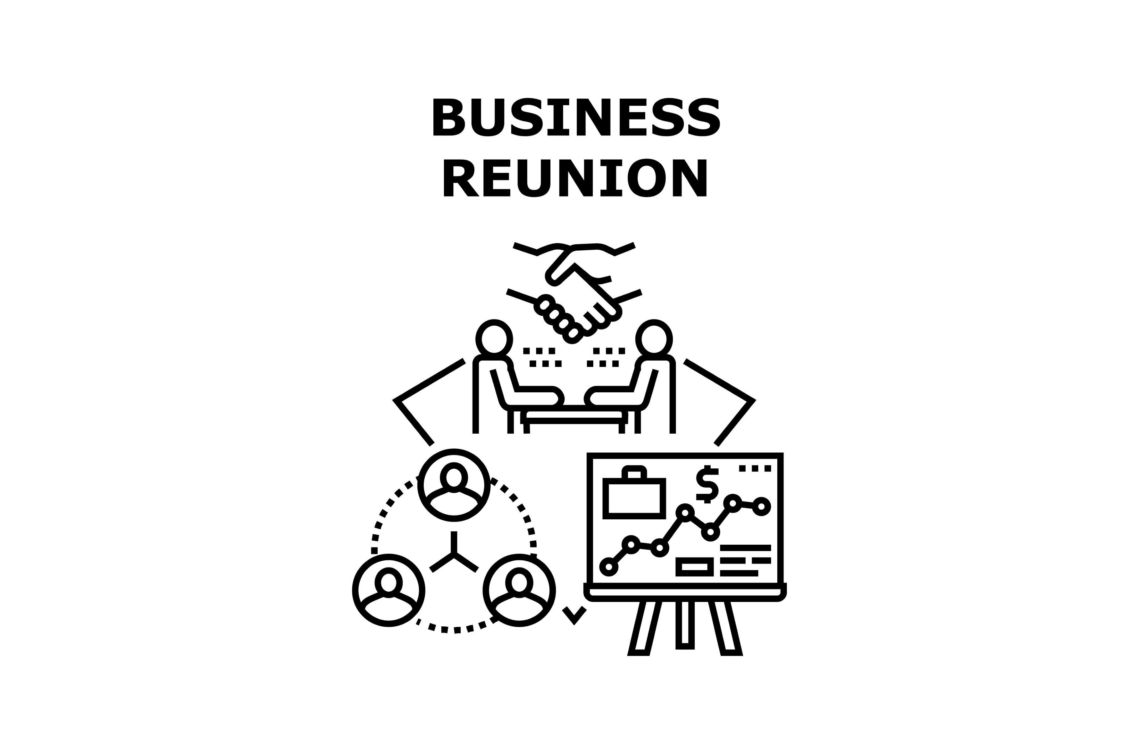 Business Reunion Vector Concept, an Object Graphic by pikepicture