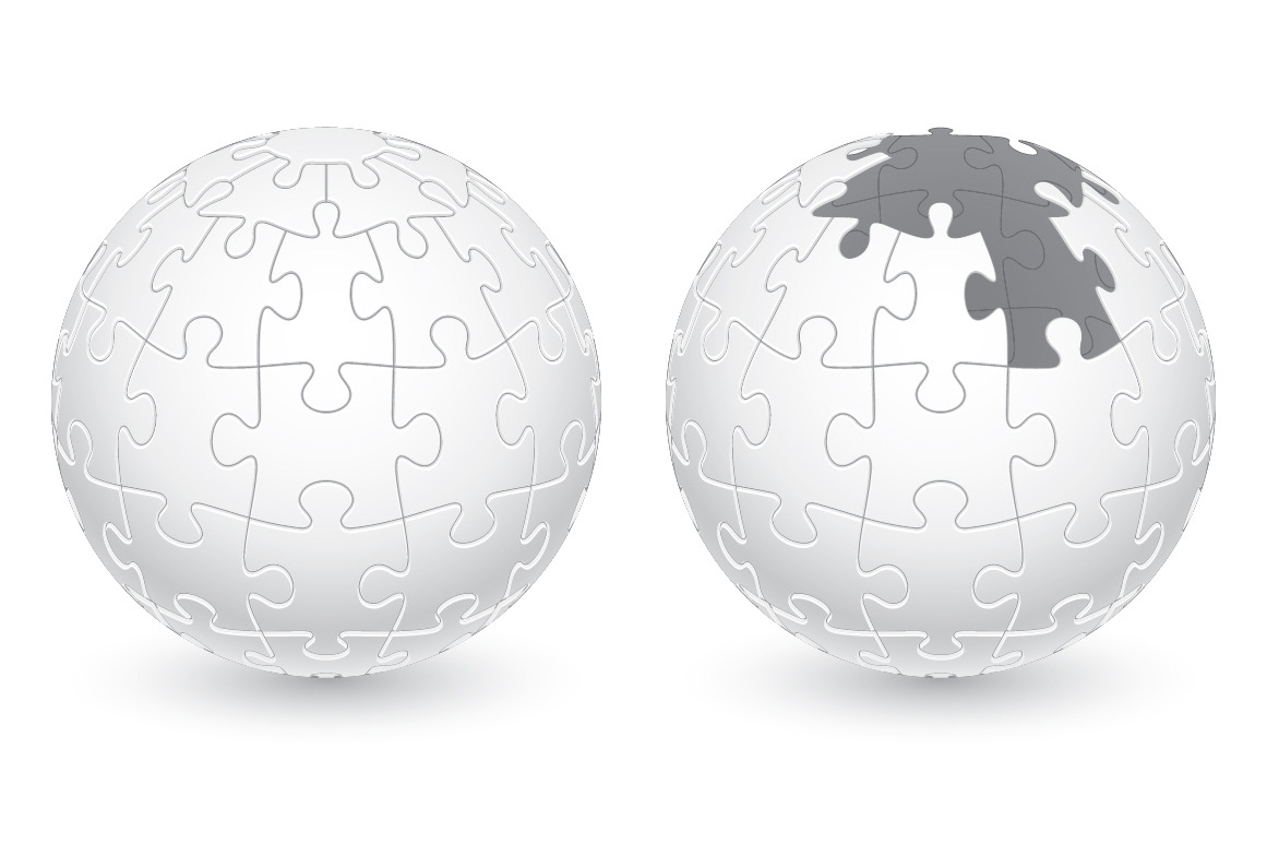 Jigsaw Puzzle Ball, an Illustration by Maril | Creative Market