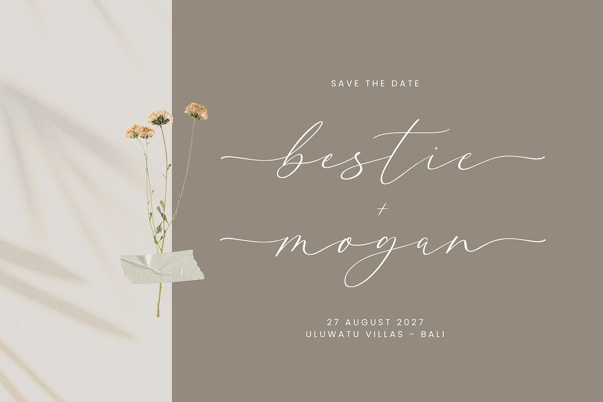 Gettins - Modern Calligraphy Script, a Script Font by Nirmana Visual