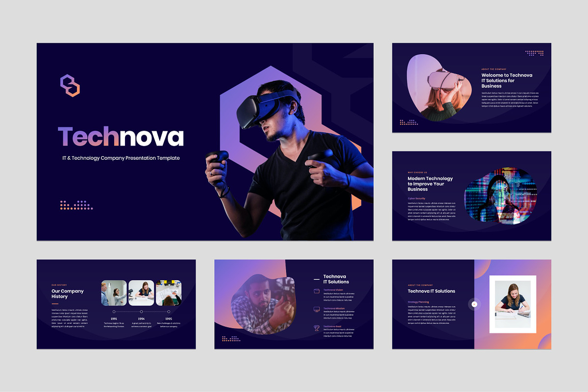 IT PowerPoint Presentation Template, a Presentation Template by Flat Icons