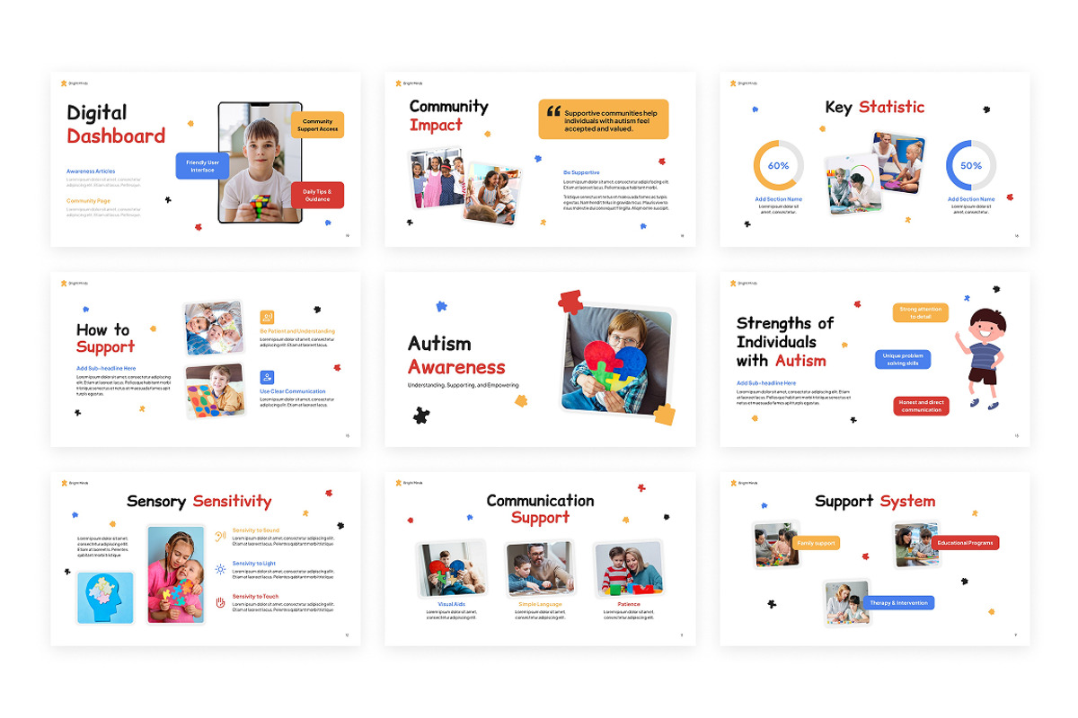 Autism Awareness Google Slides, a Presentation Template by Loin Studio