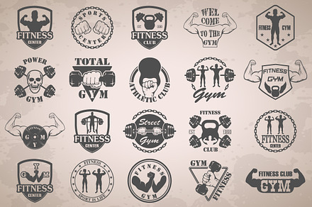 Fitness gym icons | Graphics ~ Creative Market