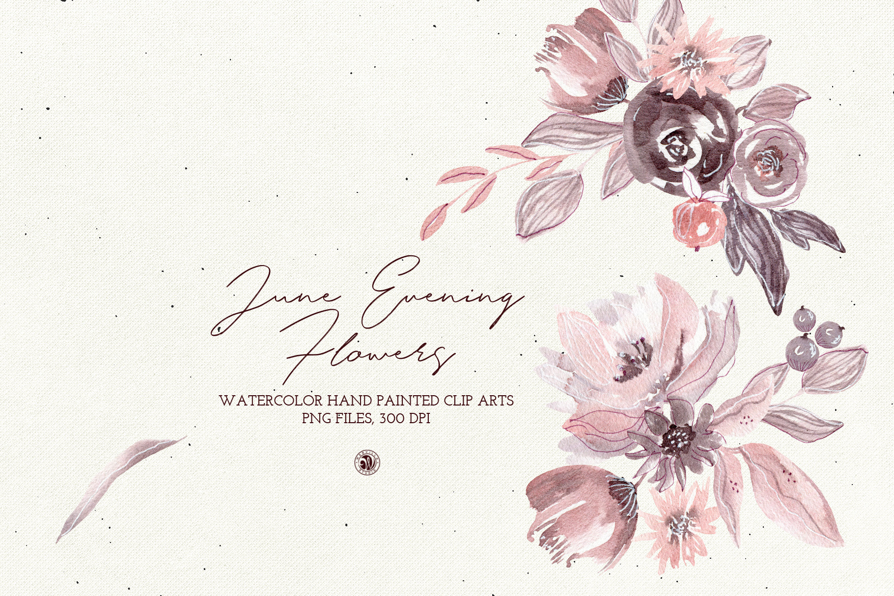 June Evening Flowers, a Decorative Illustration by Webvilla Studio