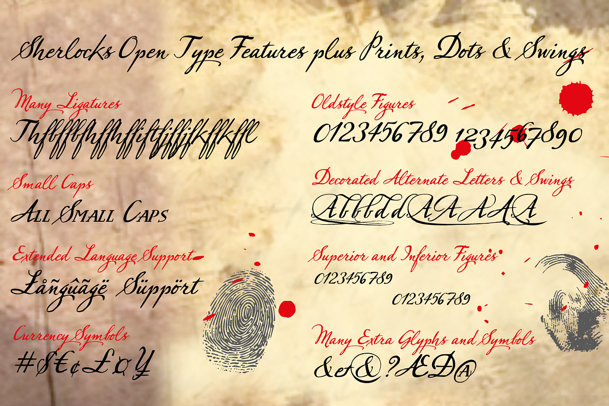 Sherlock Script, a Script Font by Wiescher Design