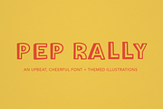 Pep Rally | Font + Illustration Set, a Sans Serif Font by Urban Wild Studio