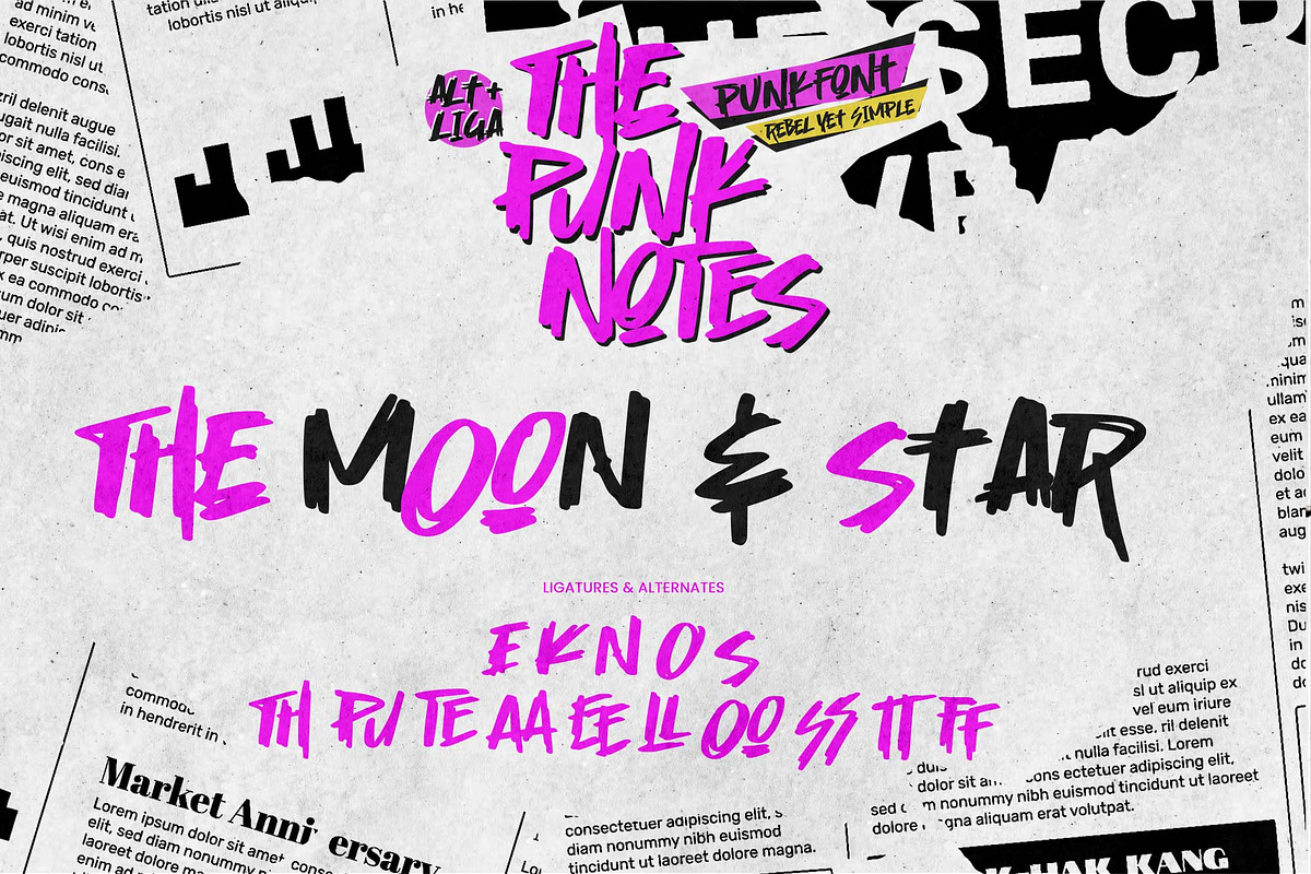 The Punk Notes – Punk Font Rebel Yet