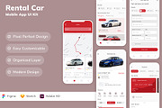 Rental Car Mobile App UI Kit, an UI Kit Template by Betush
