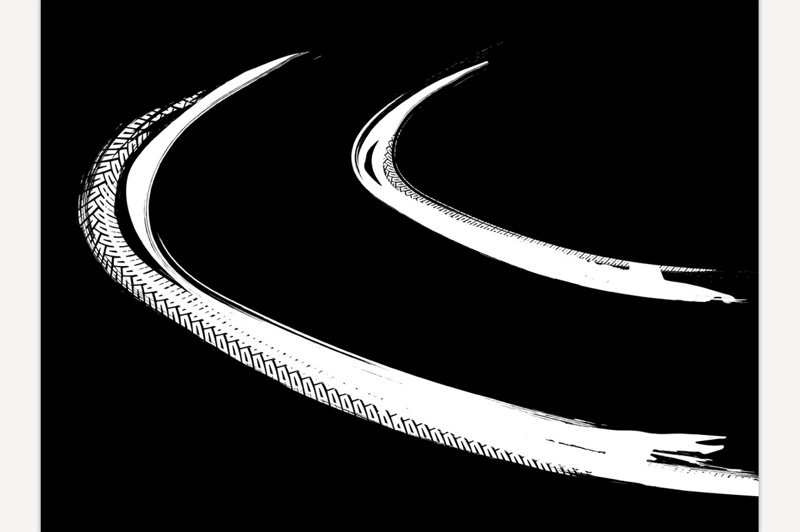 Tire Track Road, a Texture Illustration by Anna's Shop