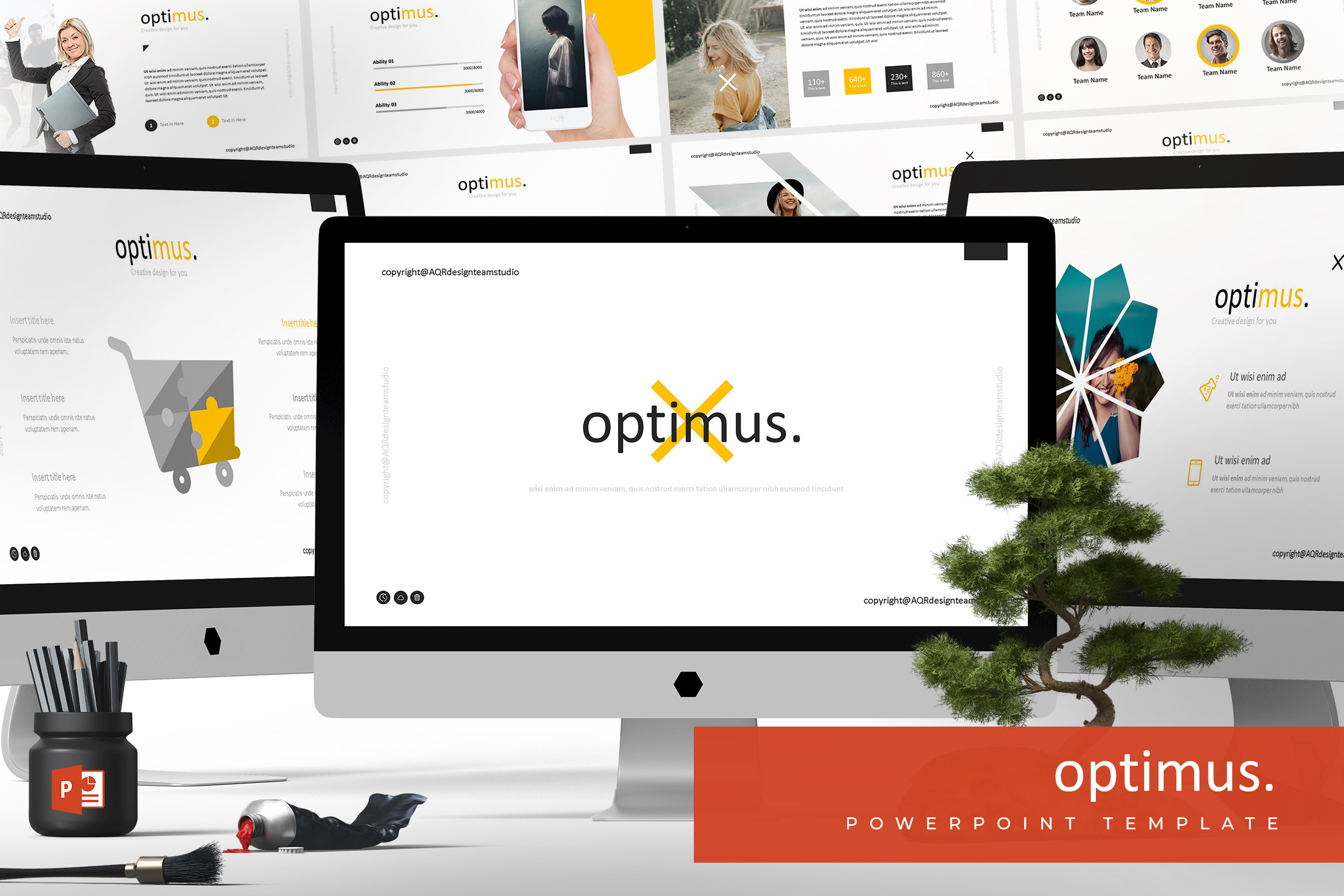 Optimus - Powerpoint Template, a Presentation Template by AQR Studio