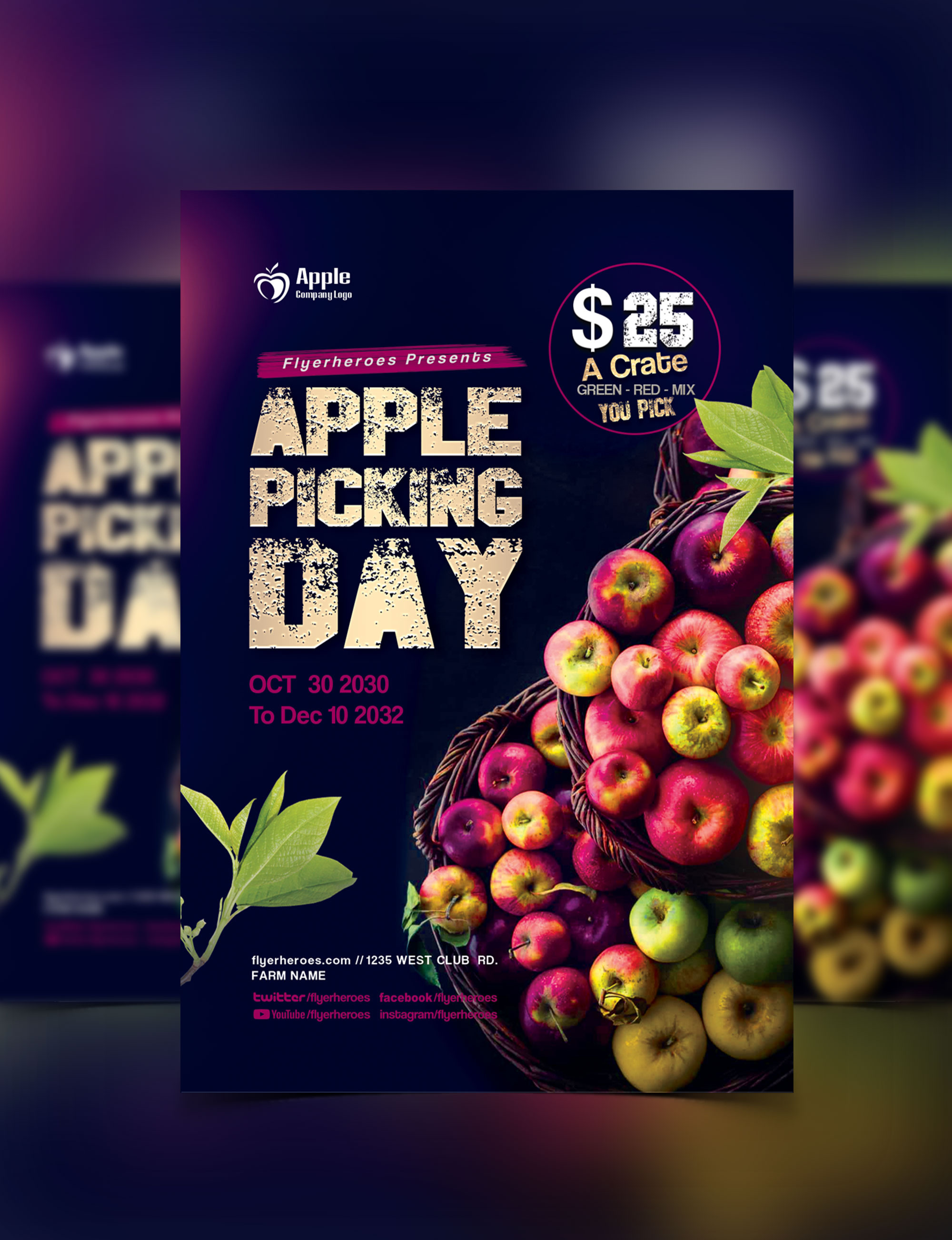 Apple Picking Flyer, a Flyer Template by Design_Creator