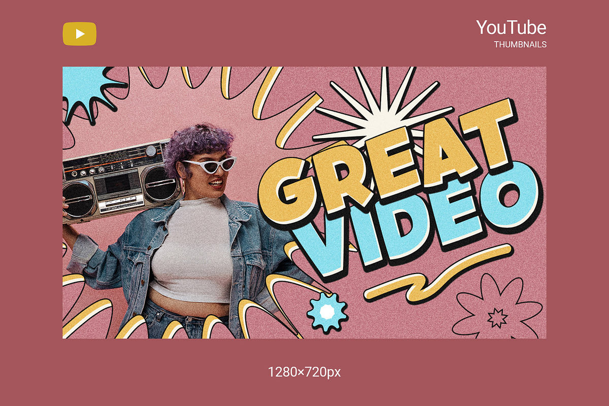 90's Style YouTube Thumbnails, a Social Media Template by Andrew Skoch ...