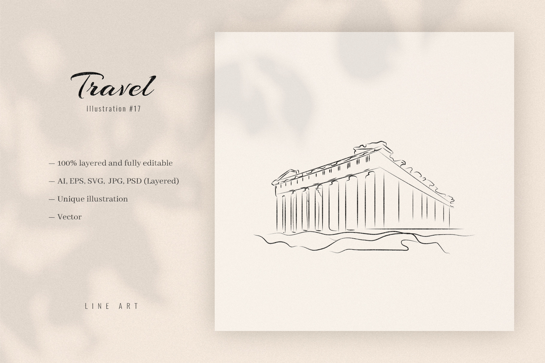 Travel #17. Line Art Illustration, an Illustration by le-genda