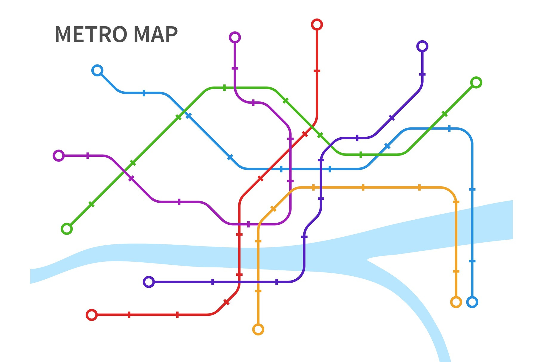 Subway map. Scheme underground and, an Object Illustration by YummyBuum ...