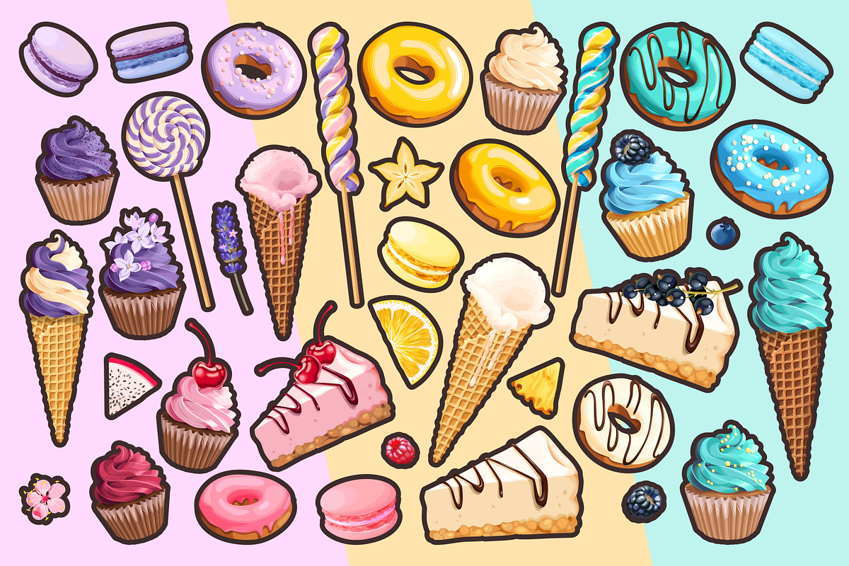 Sweets Patterns, a Pattern Graphic by GreyLilac