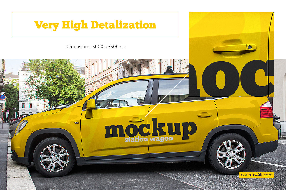 Car Mockup Set, an Advertising Mockup by Country4k | Creative Market