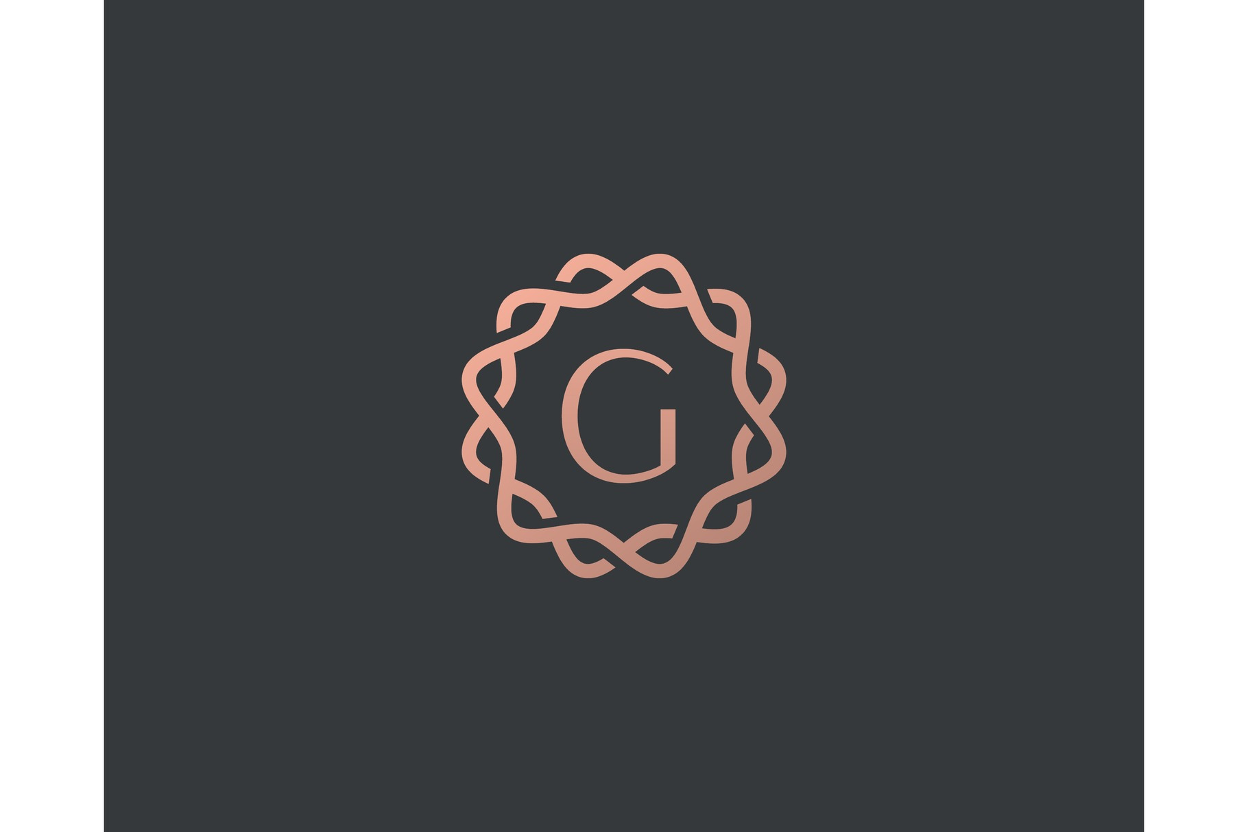 Abstract linear monogram letter G, a Branding & Logo Template by Bureau