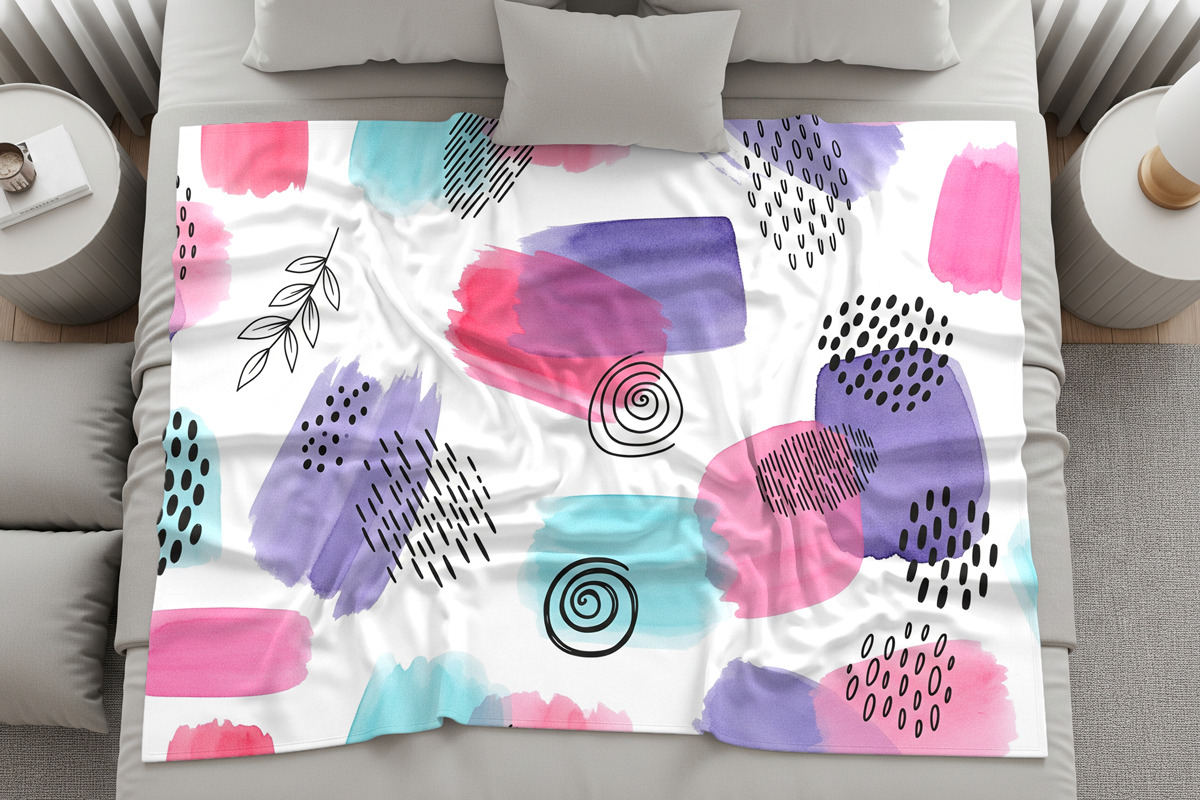 Fabric blanket mockup, an Advertising Mockup by Rami's Mockups