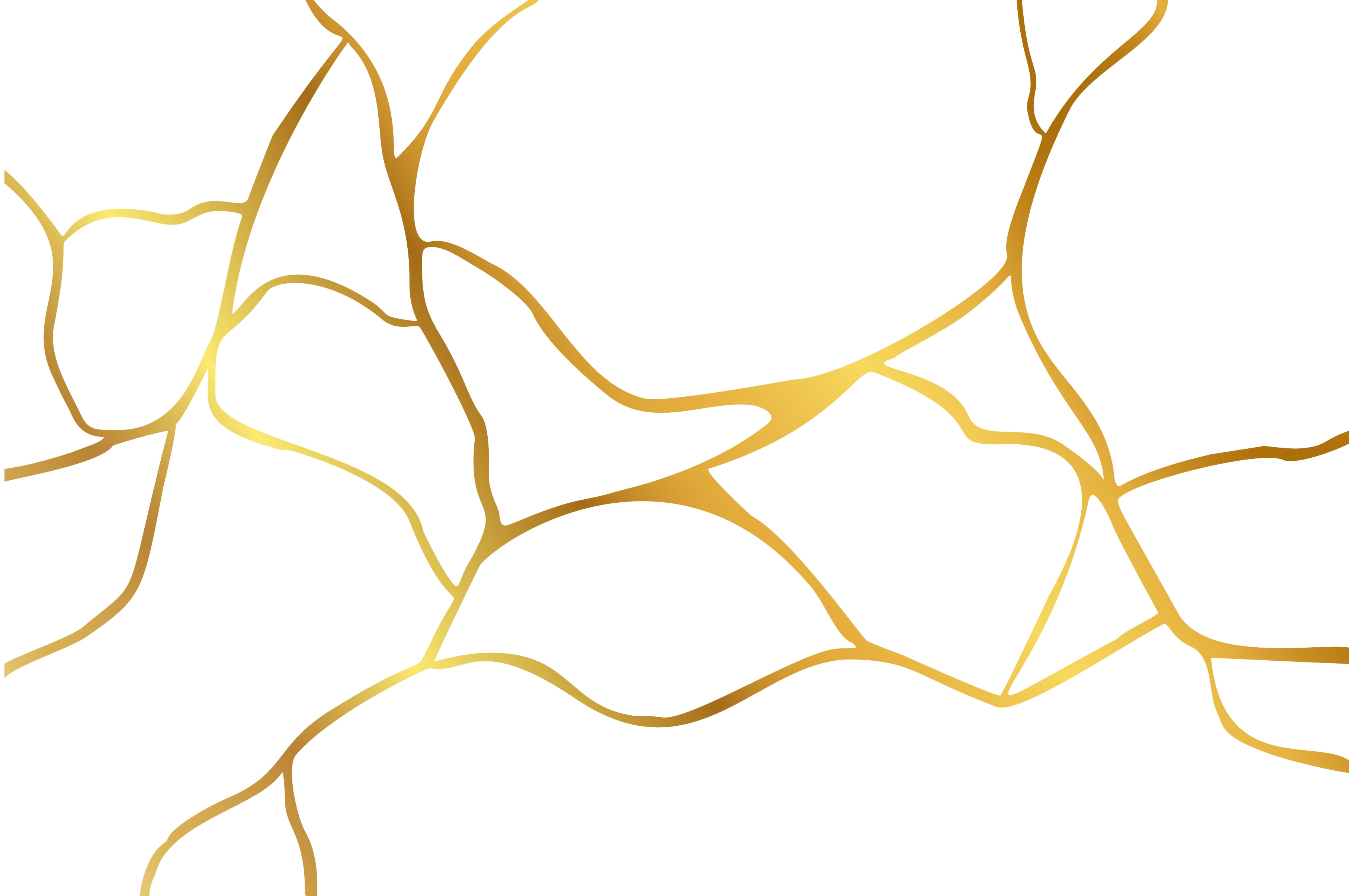 Gold kintsugi design isolated on, a Texture Illustration by Simple Patterns