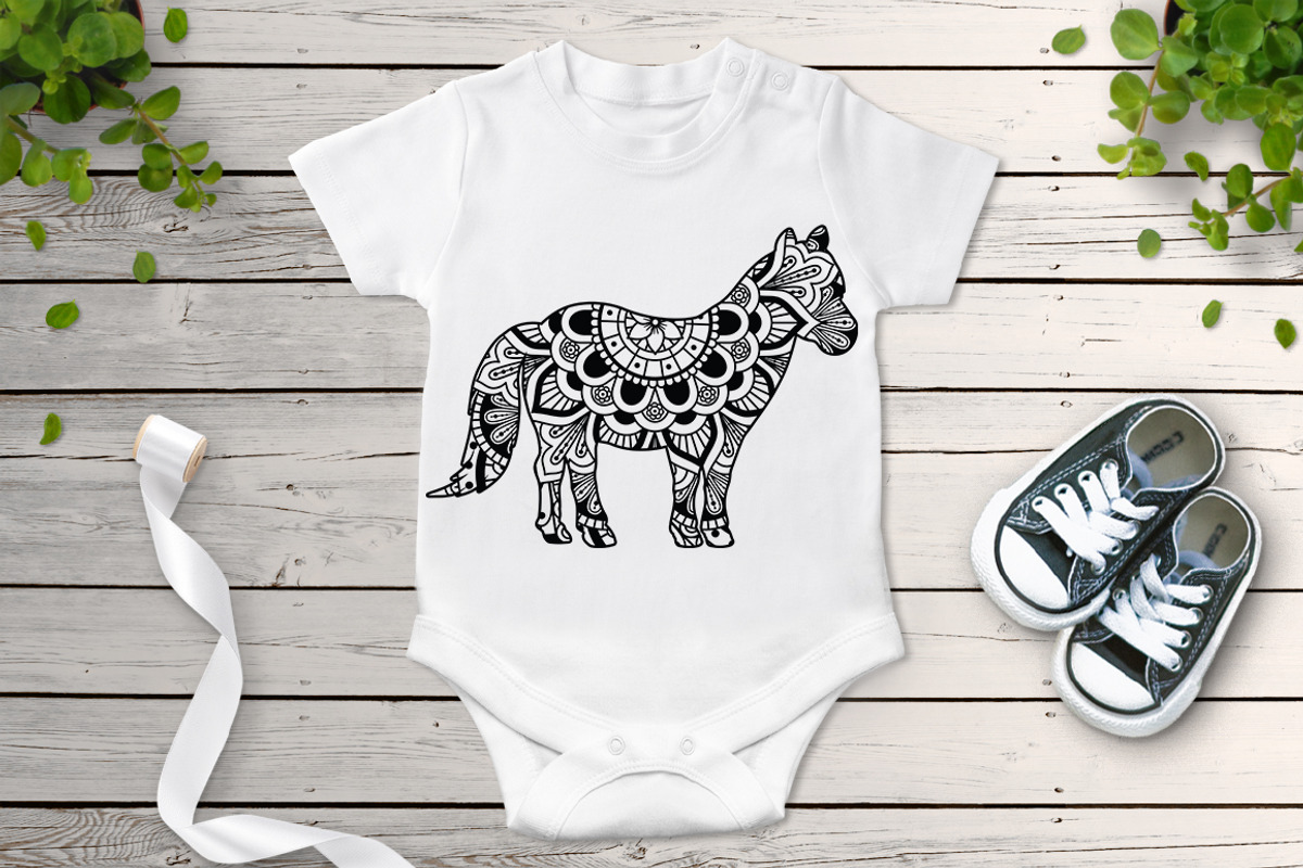 Horse Mandala SVG, Horse Clipart., an Animal Illustration by Doodle ...