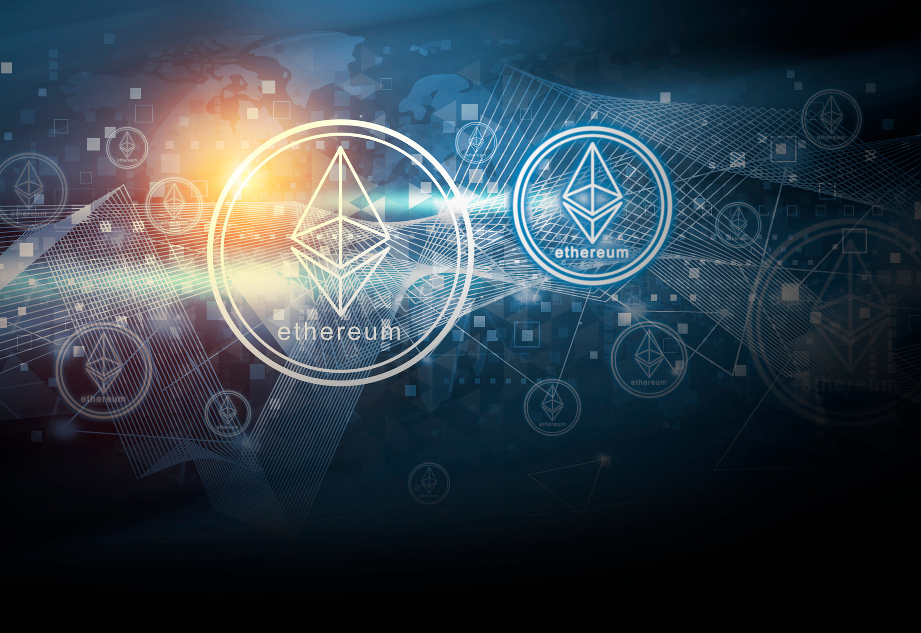 Ethereum digital money, a Finance Illustration by ArtBackground