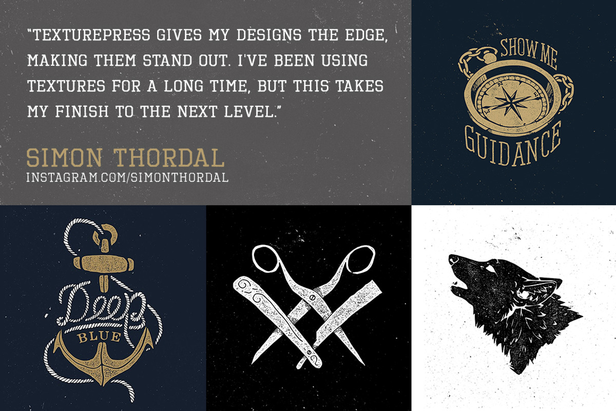 TexturePress - Ink Stamp Effects, a Layer Style Add-On by Ian Barnard