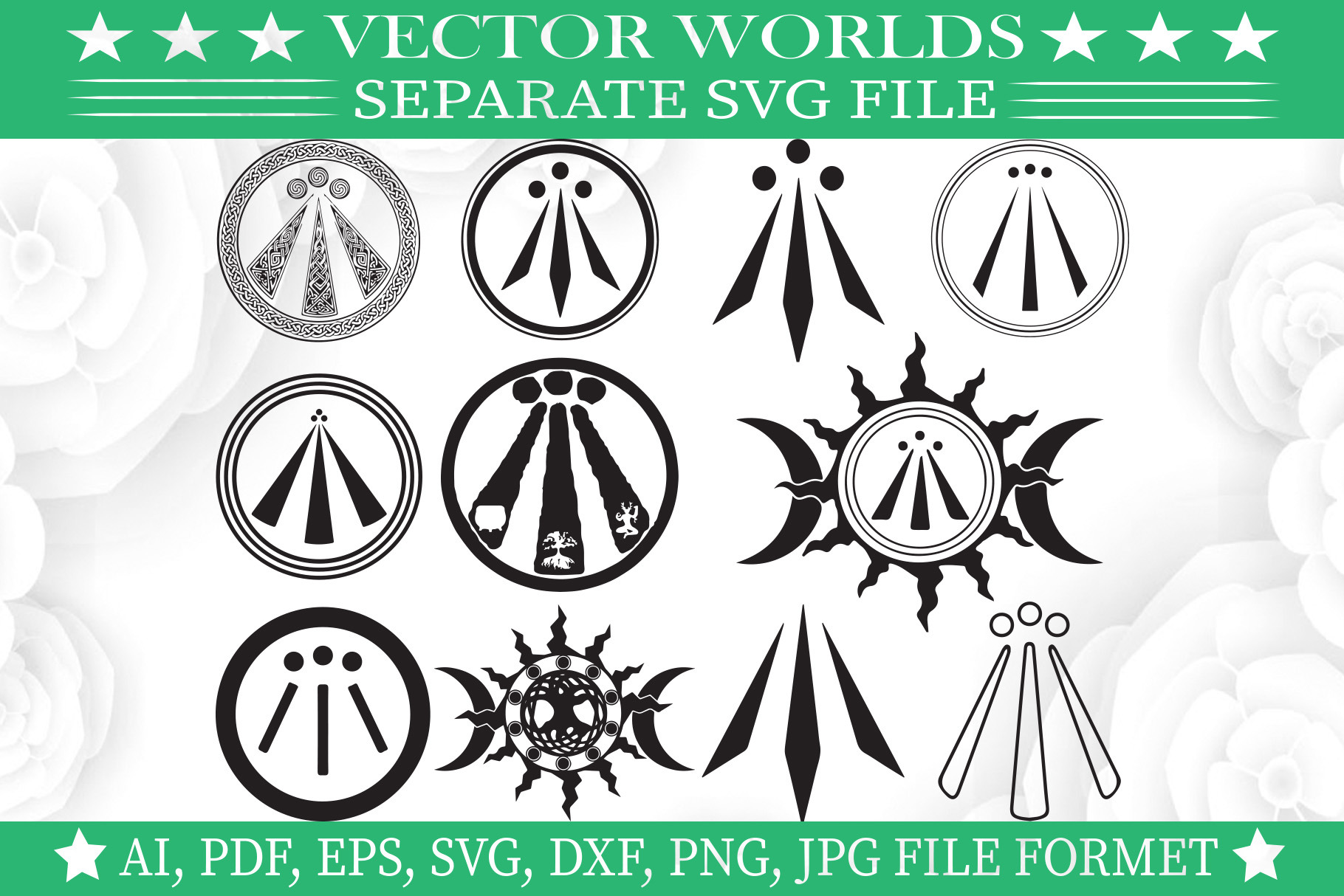 Awen Symbol SVG, Awen, Symbol SVG, an Object Graphic by VectorWorlds