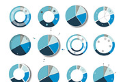Big set of circle chart, graph, a Finance Illustration by VectorAN