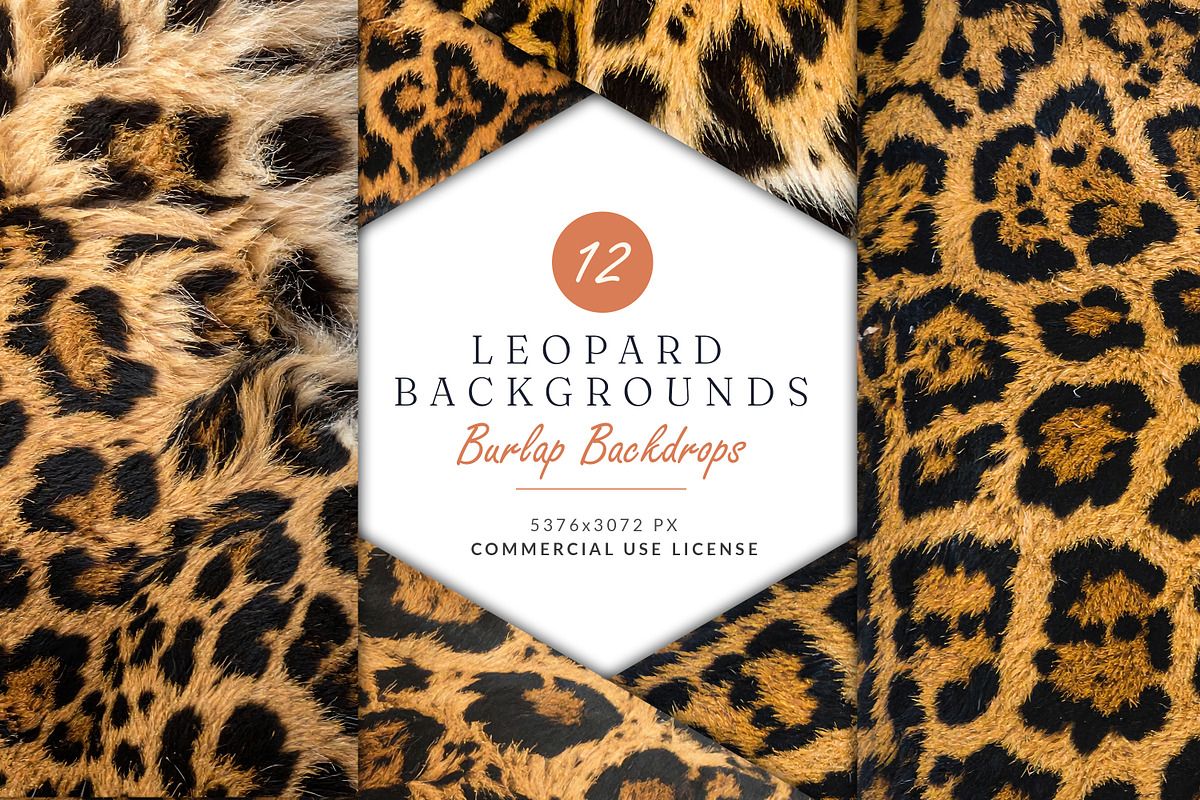 12 Leopard Burlap Backgrounds, a Background Graphic by Graphicfresh