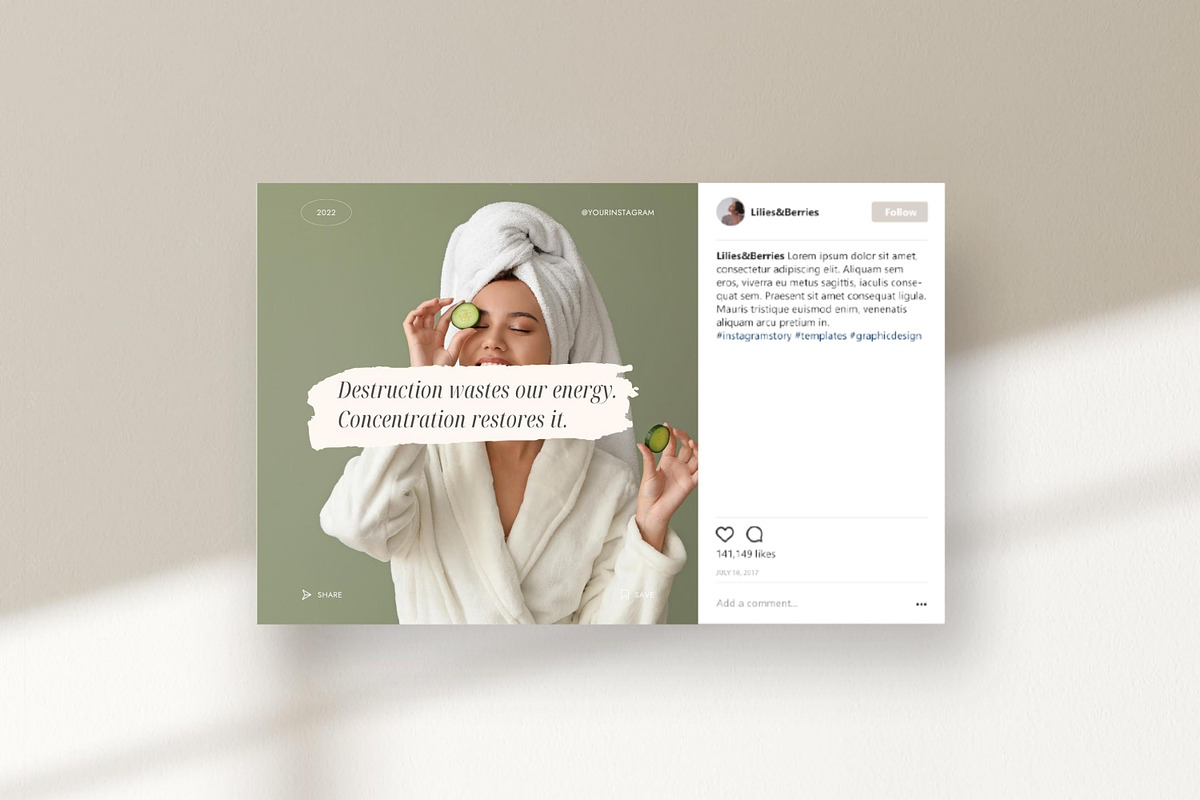 Wellness Coach Instagram Templates, a Social Media Template by ...