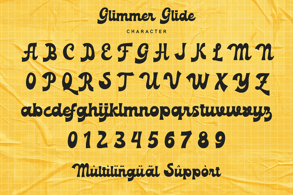 Glimmer Glide - Groovy Font