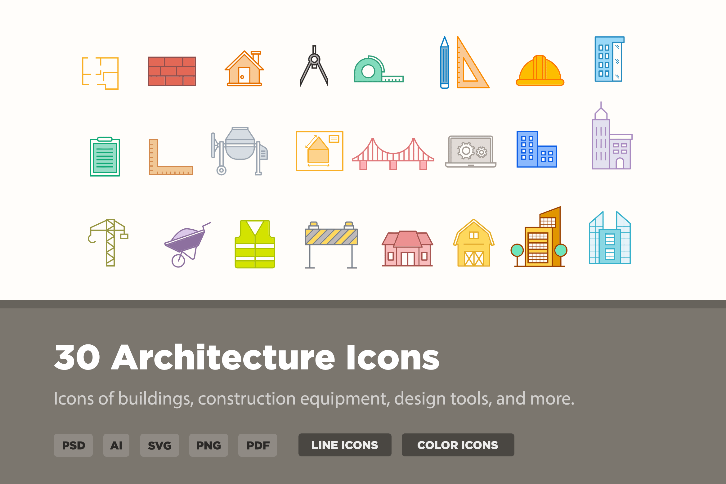 30 Architecture Icons, an Icon by Creative VIP