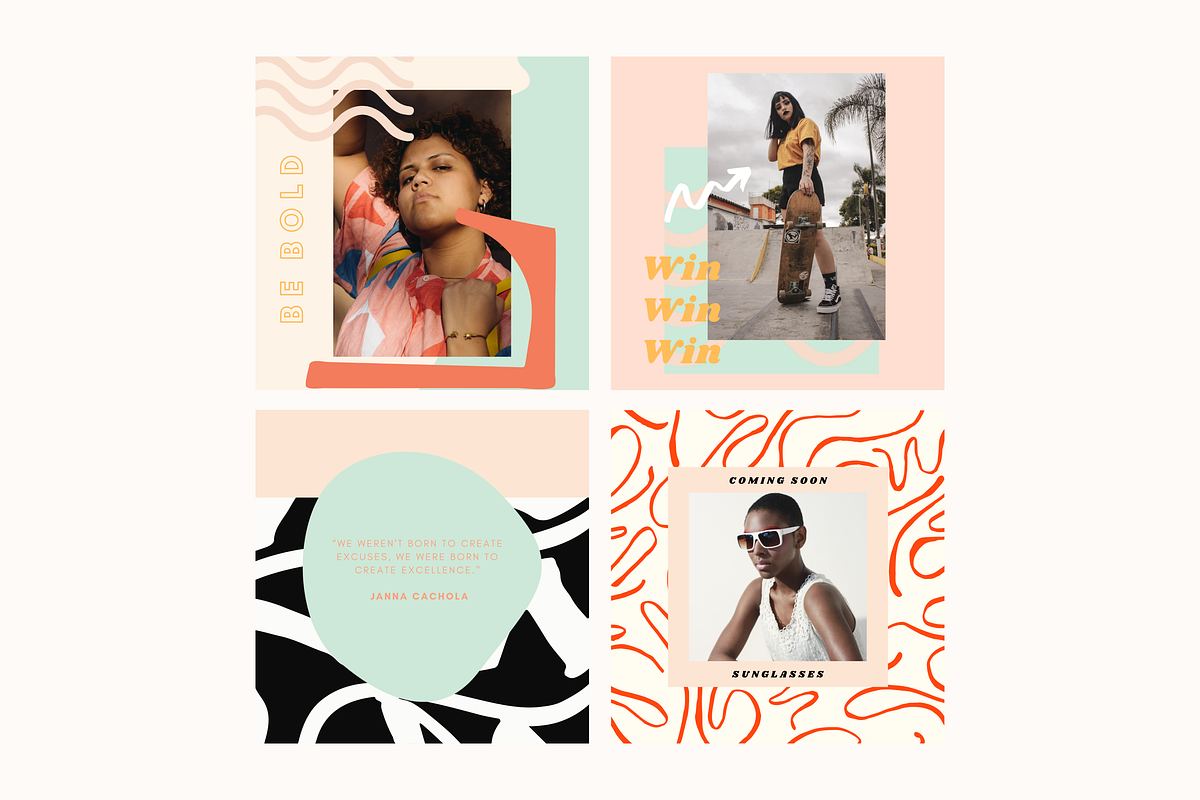 Bold & Bright Insta Post Templates, a Social Media Template by ...