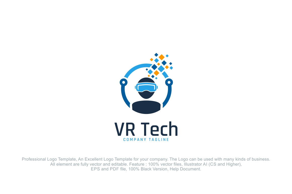 Virtual Realty - VR Logo Template, a Branding & Logo Template by ...