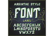 Vector acid font. Good for use to decoration alcohol production ...