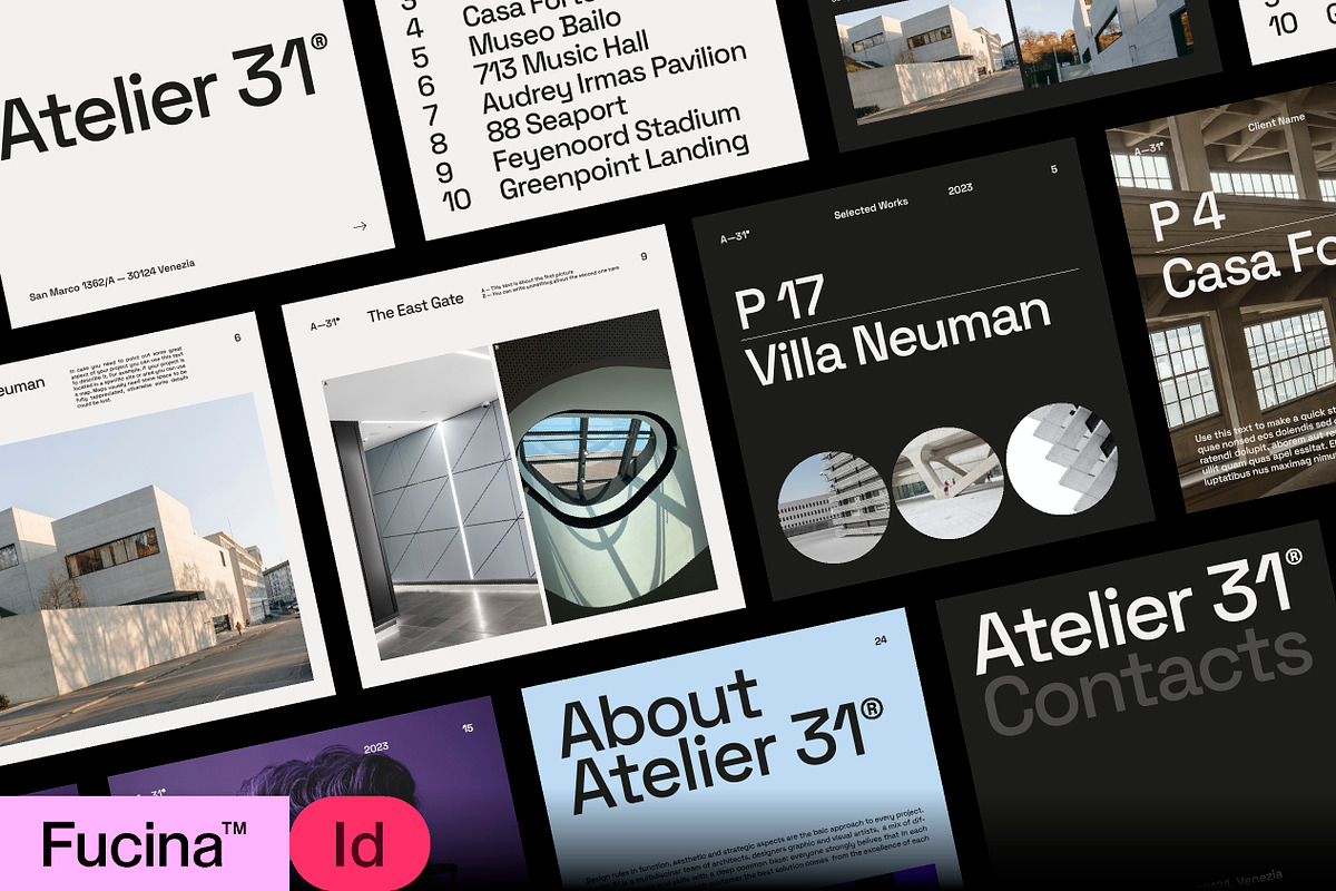 Square Portfolio Template | Creative Market