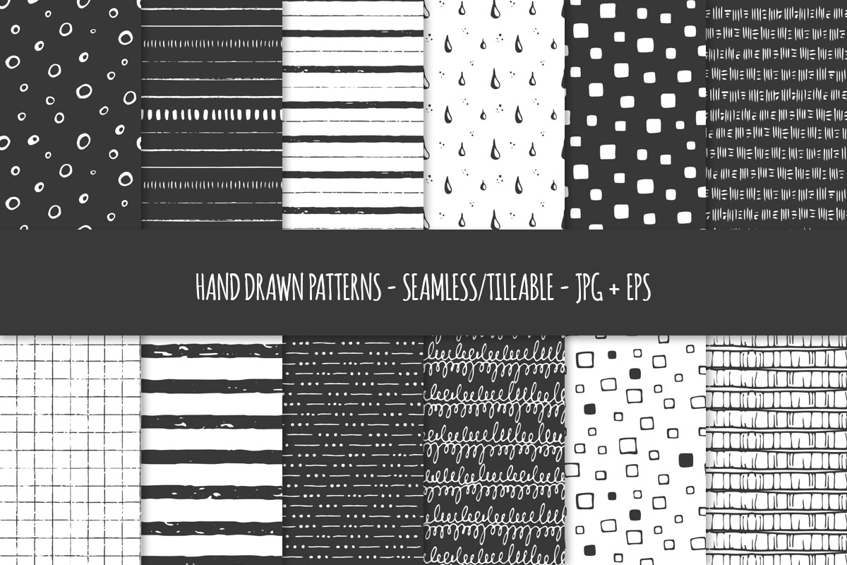 Hand Drawn Patterns, a Pattern Graphic by DESIGN BY nube