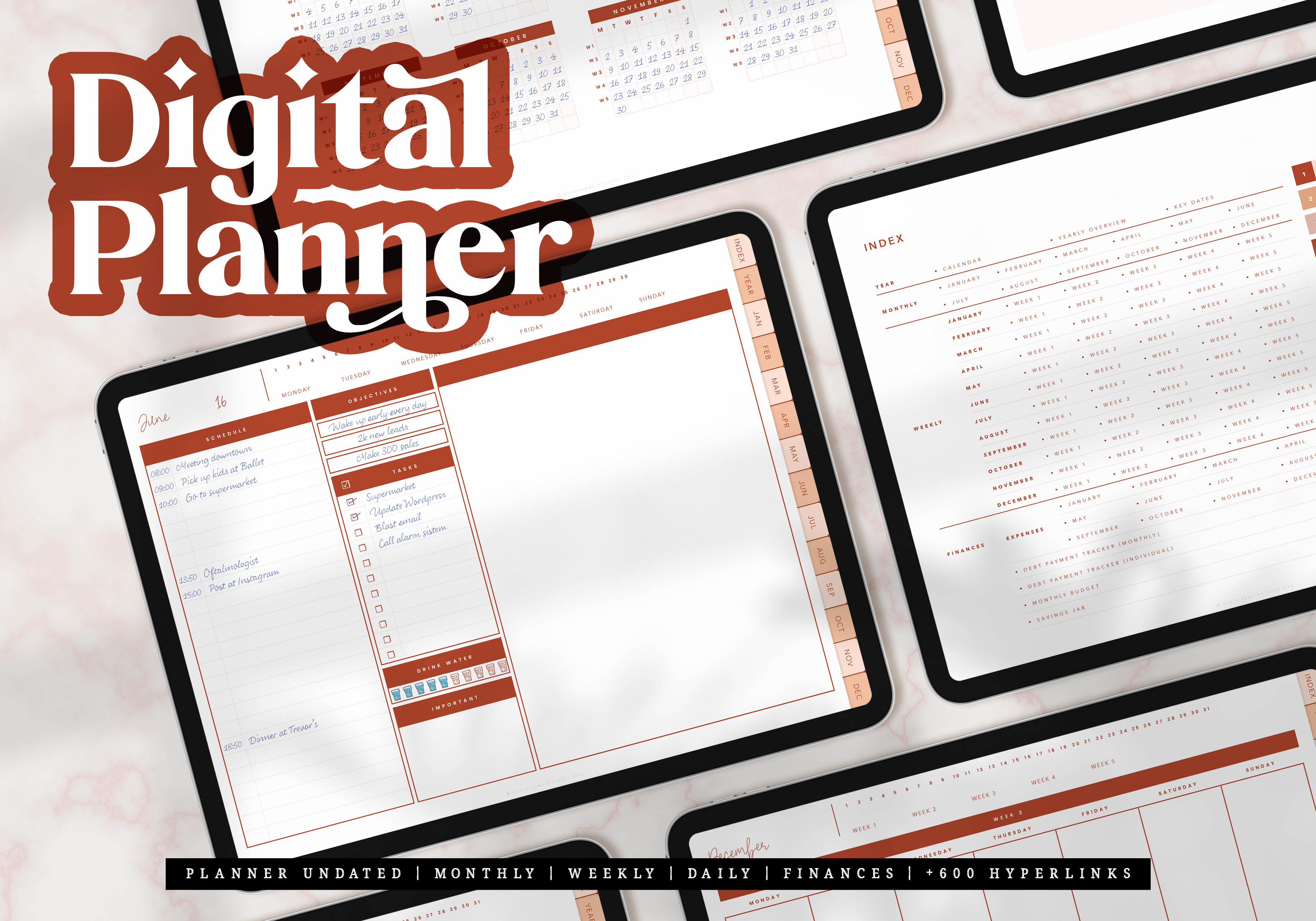 Digital Planner for Goodnotes, a Stationery Template by Advina Store