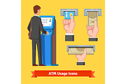 Businessman using ATM machine | Graphics ~ Creative Market
