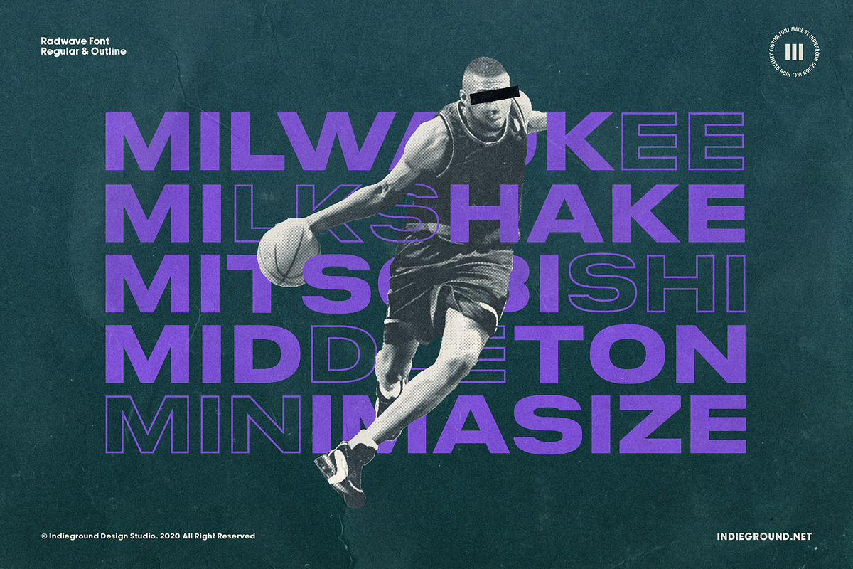 Radwave Font, a Sans Serif Font by Indieground Design Inc.