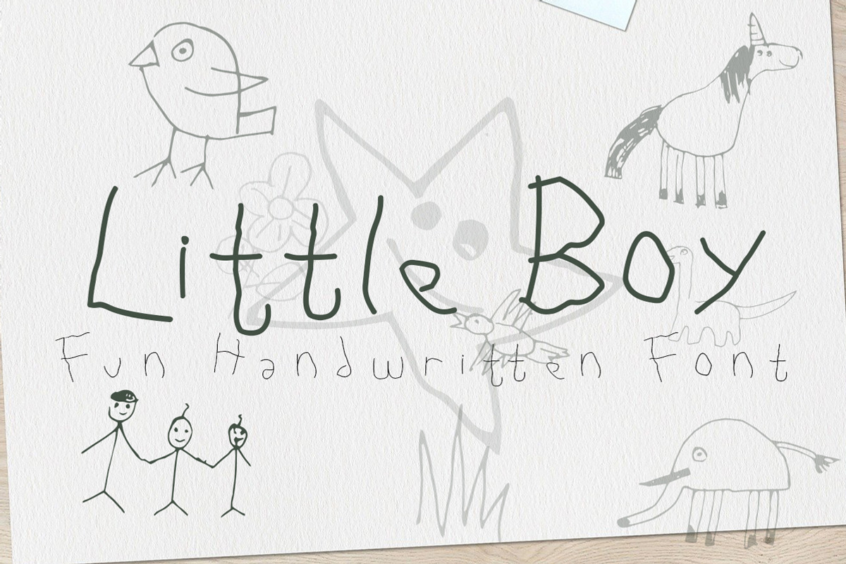 Little boy Fun handwritten font