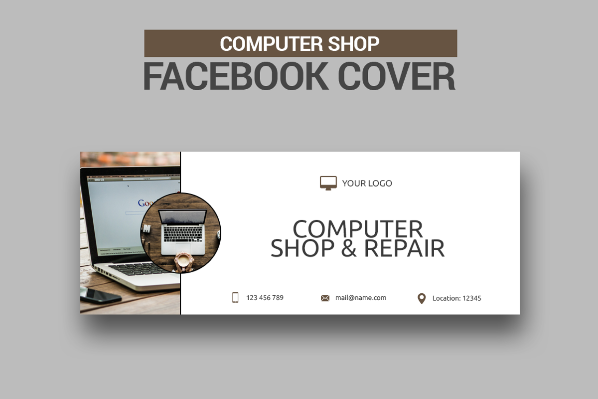 Computer Shop Facebook Cover - SK, a Social Media Template by UNIK Agency