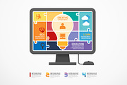 infographic Template computer jigsaw, a Presentation Template by ...