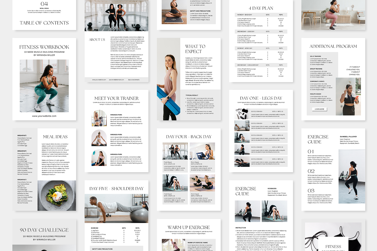 Fitness Workout Book Template, a Magazine Template by ShopRShop