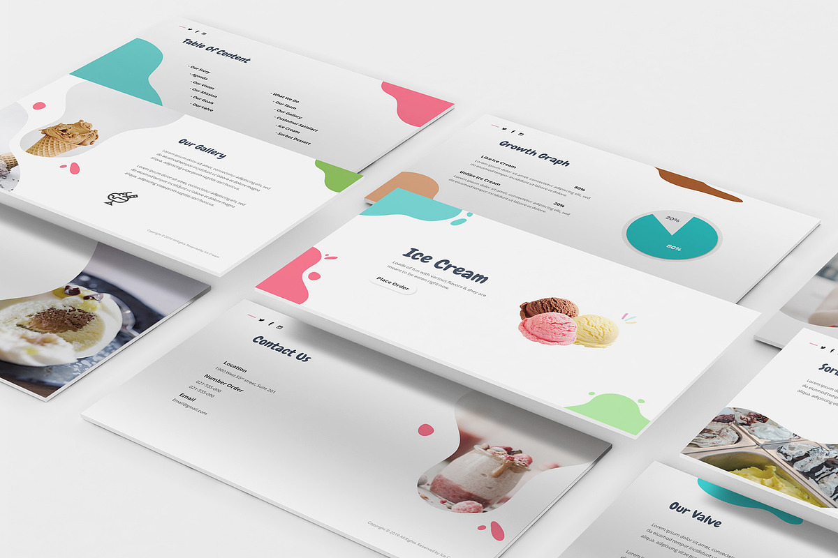 Ice Cream Powerpoint Template, a Presentation Template by Formatika ...