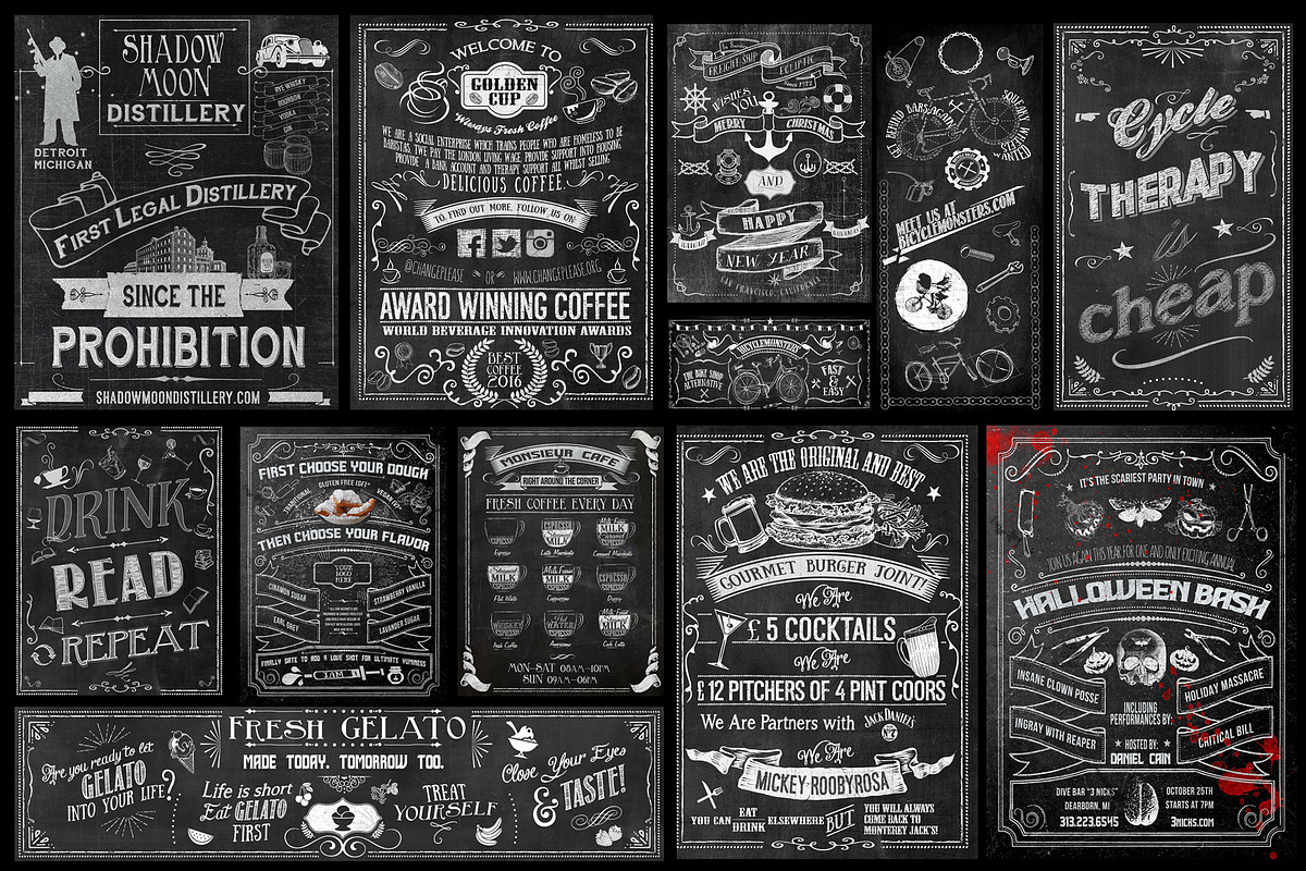 Ultimate Chalkboard Mega Bundle, a Graphic by the little wonder shop