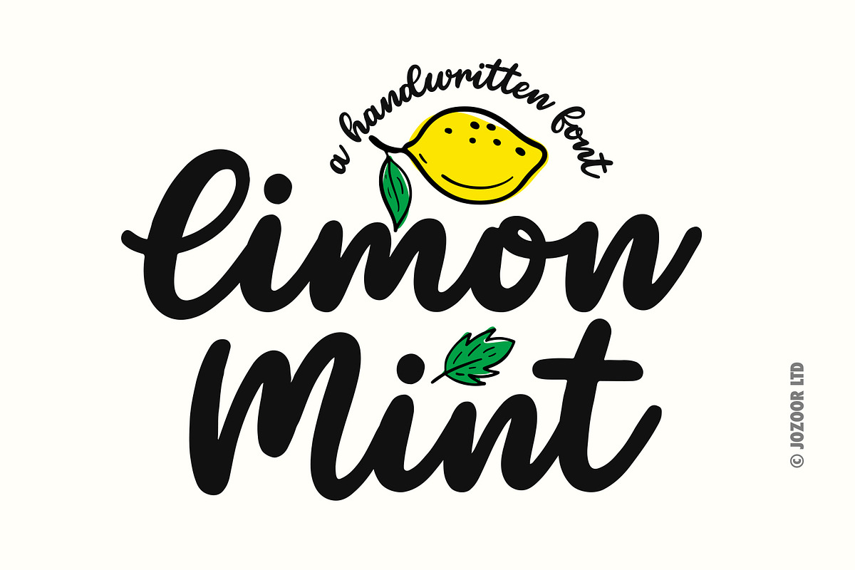 Limon Mint - Fresh Script Font, a Script Font by Jozoor