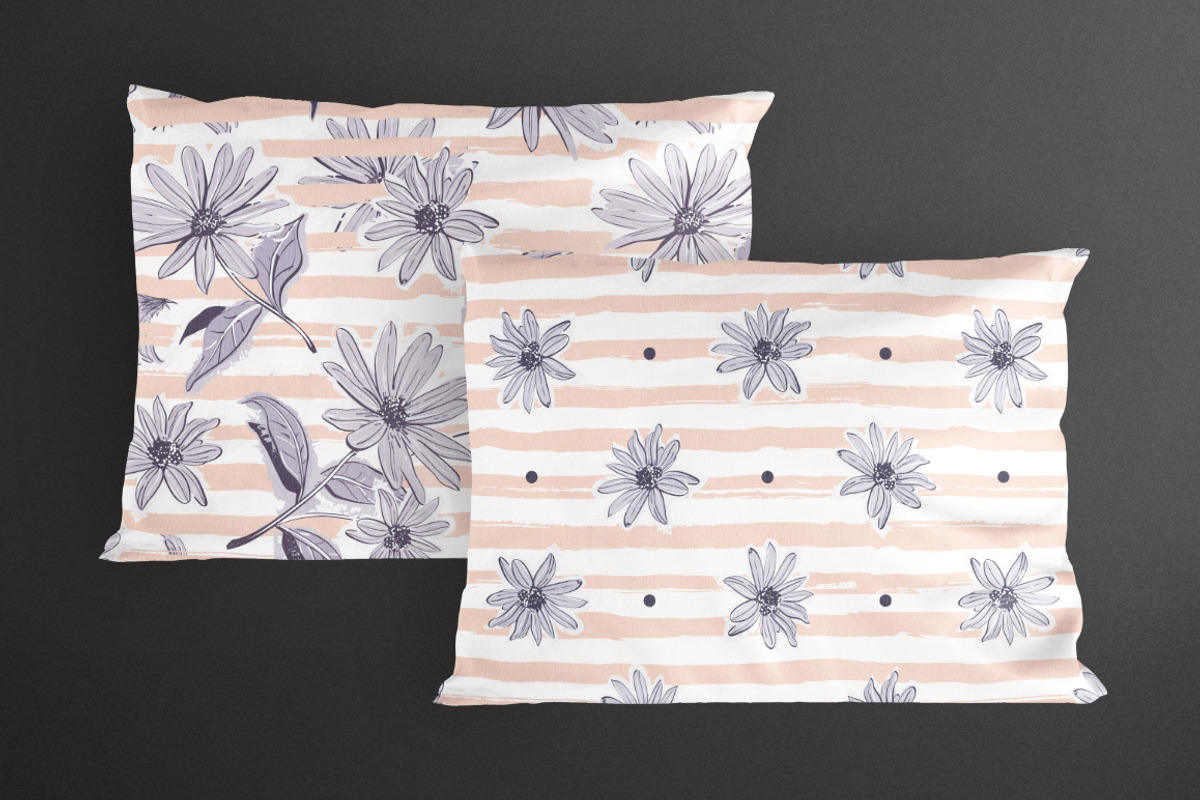 Flowers & stripes - Cards & Patterns, a Decorative Illustration by ...