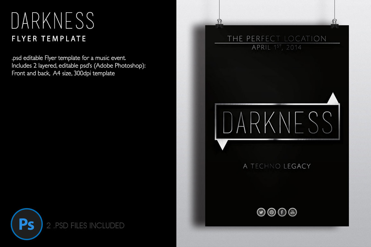 Darkness Flyer Template, a Flyer Template by 8Link