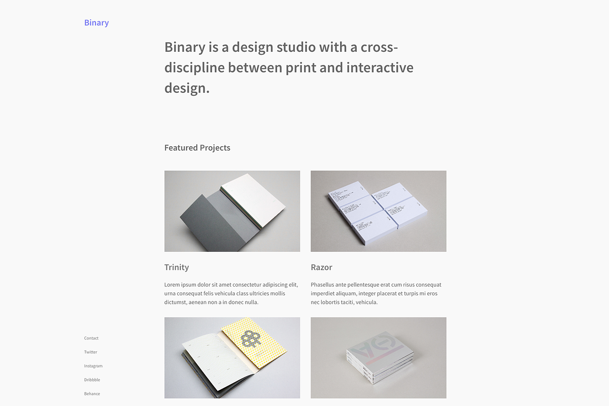 Binary - One Page HTML Template, a Landing Page Template by Codeberry | Creative Market