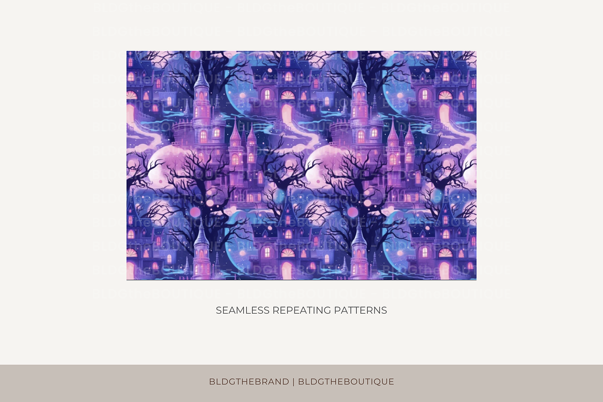 Pastel Halloween Seamless Patterns